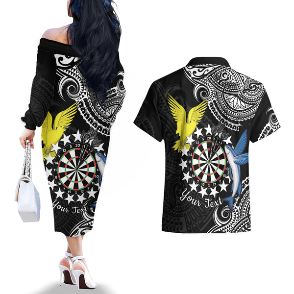 Personalised Cook Islands Darts Couples Matching Off The Shoulder Long ...