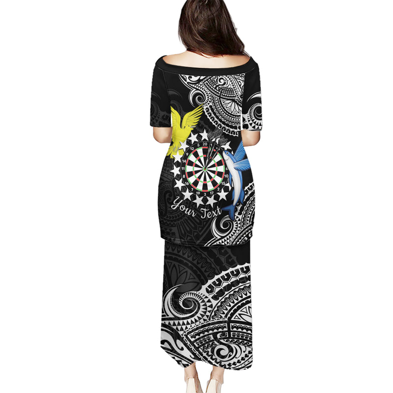 Personalised Cook Islands Darts Puletasi Kuki Airani Tribal Pattern LT14