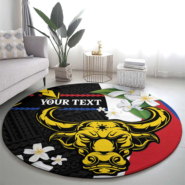 Personalised Philippines Carabao Round Carpet Filipino Sun Mix ...