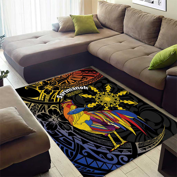 Philippines Sarimanok Area Rug Papanok Legendary Bird Okir Polynesian ...
