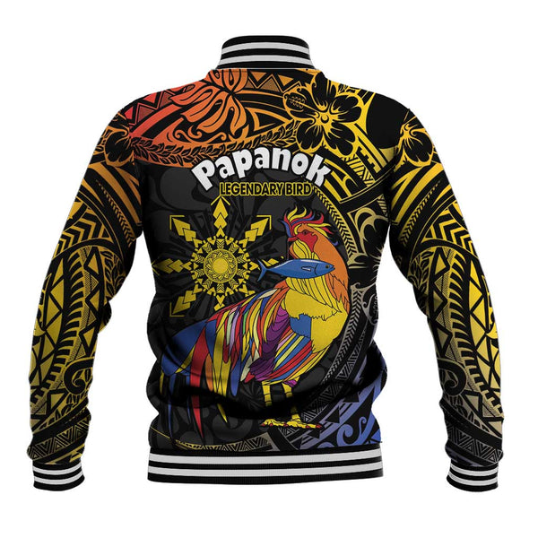 Philippines Sarimanok Baseball Jacket Papanok Legendary Bird Okir ...
