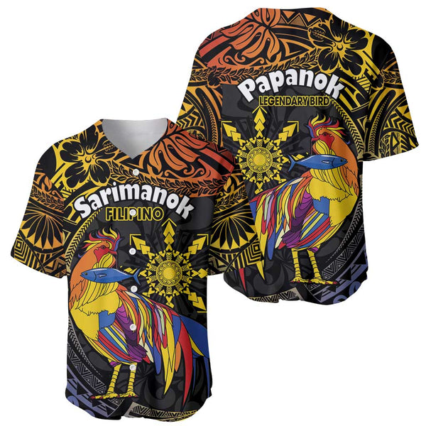 Philippines Sarimanok Baseball Jersey Papanok Legendary Bird Okir ...