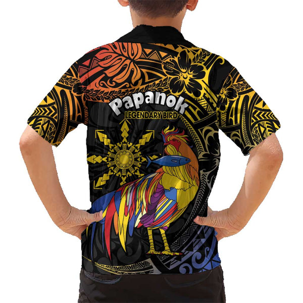 Philippines Sarimanok Kid Hawaiian Shirt Papanok Legendary Bird Okir ...