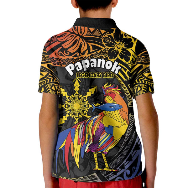 Philippines Sarimanok Kid Polo Shirt Papanok Legendary Bird Okir ...