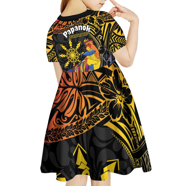 Philippines Sarimanok Kid Short Sleeve Dress Papanok Legendary Bird ...