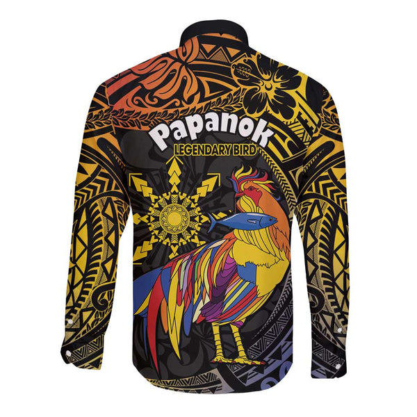 Philippines Sarimanok Long Sleeve Button Shirt Papanok Legendary Bird ...