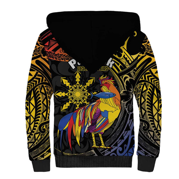 Philippines Sarimanok Sherpa Hoodie Papanok Legendary Bird Okir ...