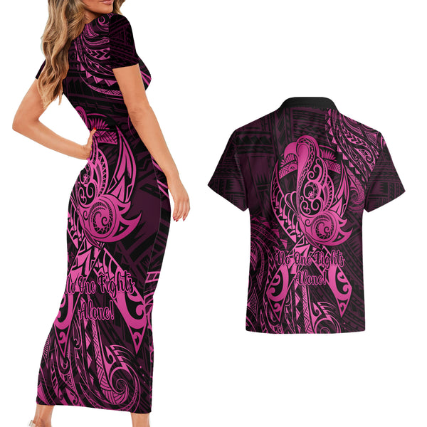 Polynesia Breast Cancer Awareness Couples Matching Short Sleeve Bodycon ...