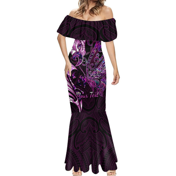 Personalised New Zealand Breast Cancer Mermaid Dress Fight Like A Girl ...