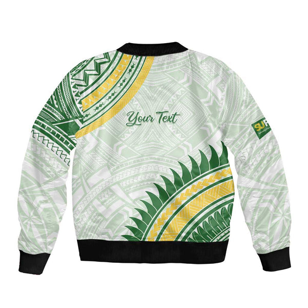 Personalised Samoa Ua Potopoto Sleeve Zip Bomber Jacket SUP Est 2025 ...