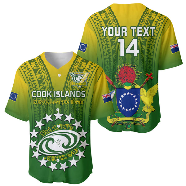 Custom Cook Islands Rugby Baseball Jersey Pacific 2023 Go The Kukis LT14