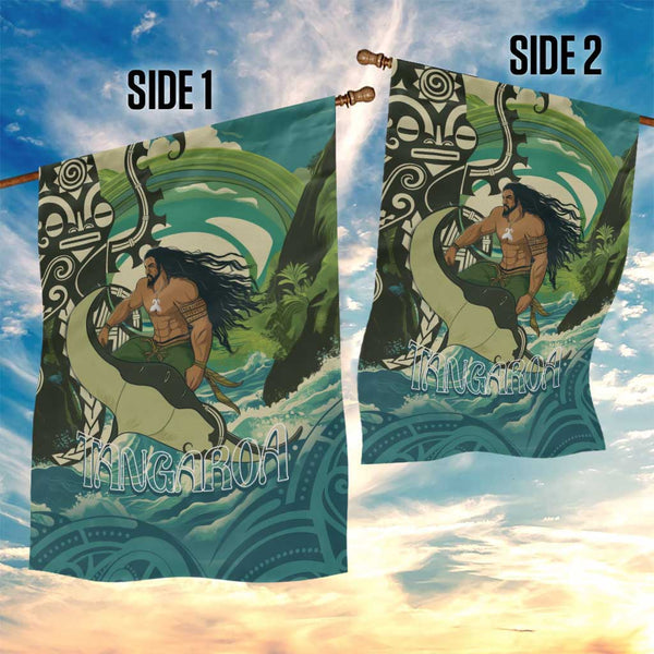 Aotearoa Tangaroa Atua Garden Flag New Zealand God Of The Ocean LT14