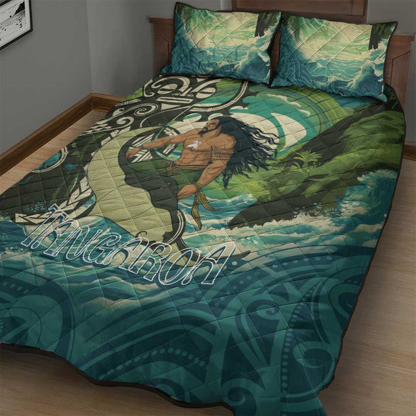 Aotearoa Tangaroa Atua Quilt Bed Set New Zealand God Of The Ocean LT14