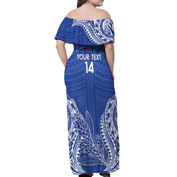 Custom Manu Samoa Rugby 2024 Off Shoulder Maxi Dress Go Champions ...