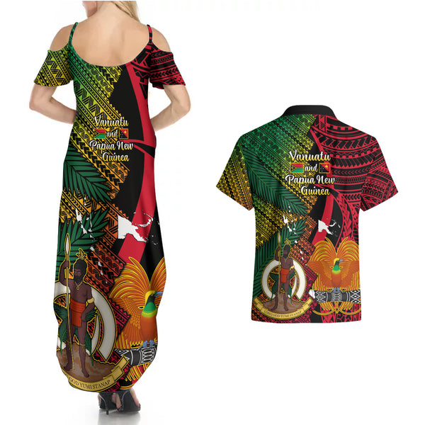 Vanuatu and Papua New Guinea Couples Matching Summer Maxi Dress and ...