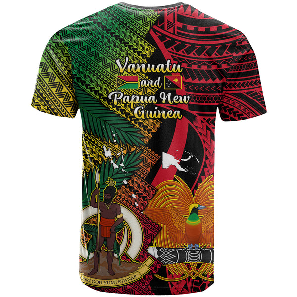 Vanuatu and Papua New Guinea T Shirt Vanuatuan With PNG Polynesian ...