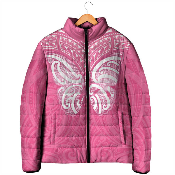 New Zealand Breast Cancer Awareness Padded Jacket Maori Butterfly Pink ...