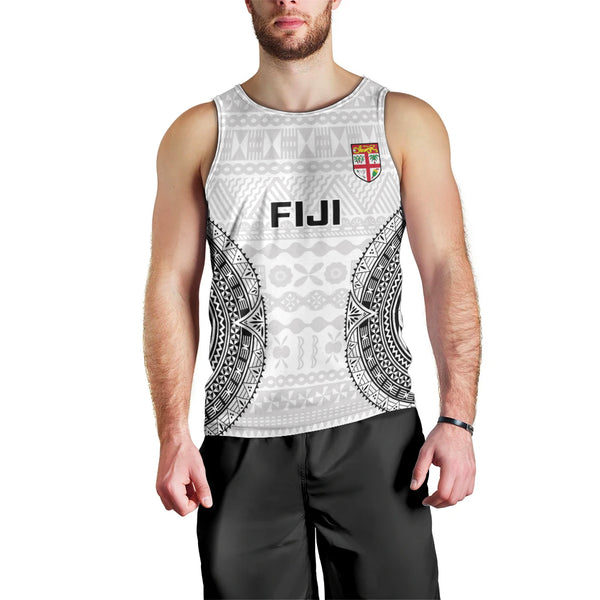 Custom Fiji Rugby Men Tank Top 2023 Go Champions World Cup Fijian Tapa ...