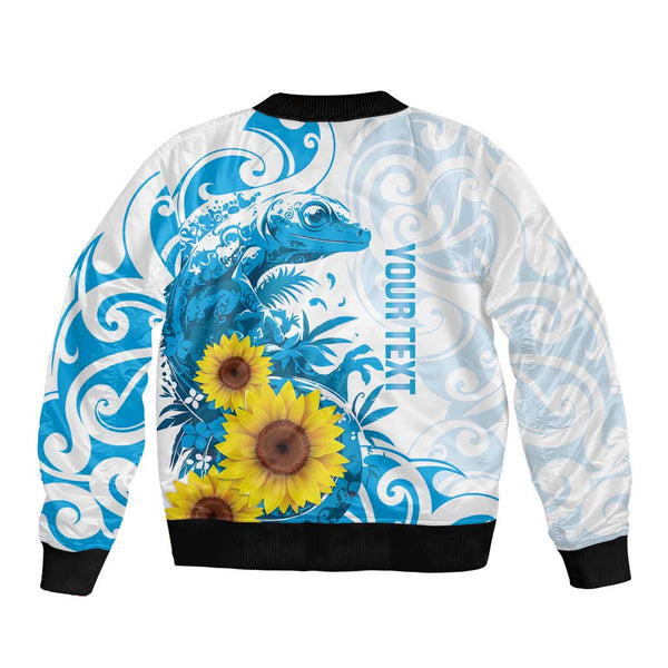 New Zealand Autism Awareness Month Sleeve Zip Bomber Jacket Takiwatanga ...