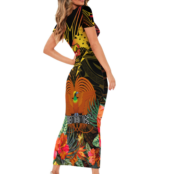 Papua New Guinea Manus Province Short Sleeve Bodycon Dress Papua ...