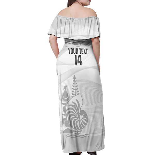 Custom New Caledonia Football Off Shoulder Maxi Dress Allez Les Cagous ...