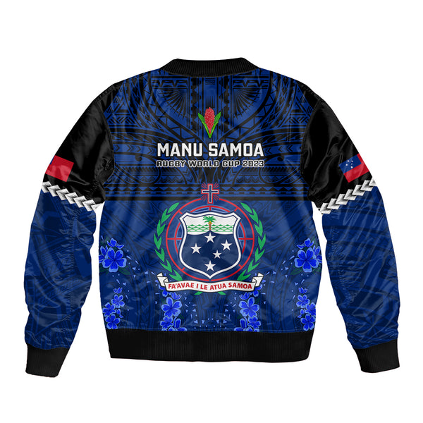Samoa Rugby Sleeve Zip Bomber Jacket World Cup 2023 Go Champions Manu ...