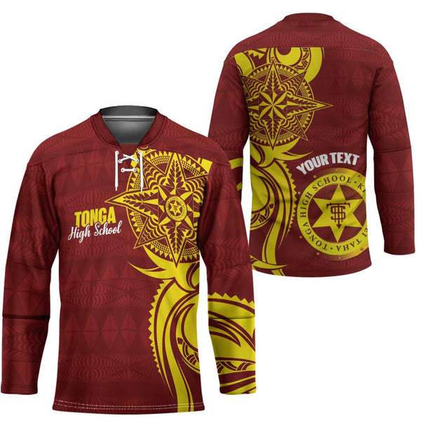 Personalised Tonga High School Hockey Jersey THS Tongan Ngatu Pattern LT14