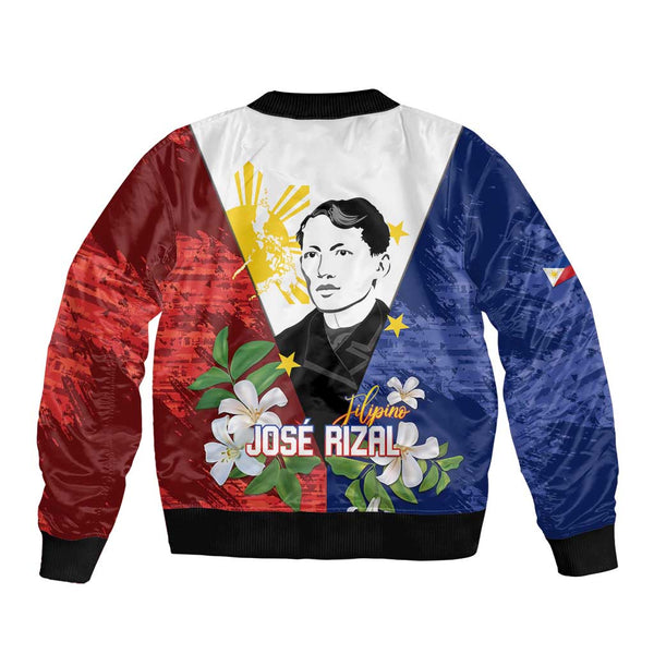 Philippines Rizal Day Sleeve Zip Bomber Jacket Filipino Sampaguita ...