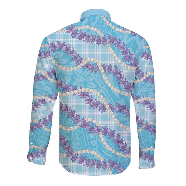 Blue Hawaii Palaka Honohono Pikake Long Sleeve Button Shirt Hawaiian ...