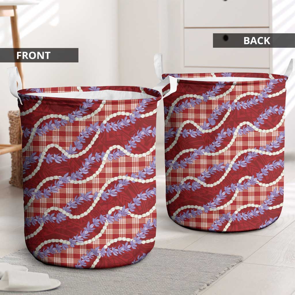 Home / Products / Red Hawaii Palaka Honohono Pikake Laundry Basket ...