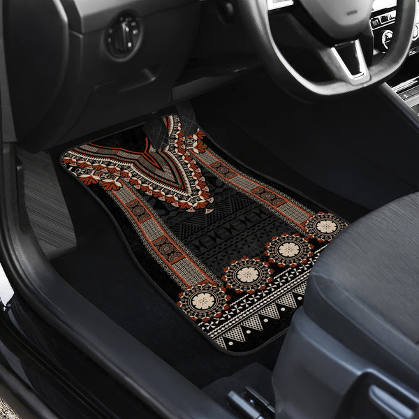 Bula Fiji Dashiki Vintage Fijian Masi Tapa Pattern Car Mats LT14