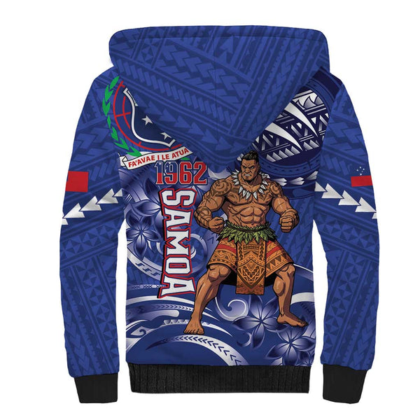 Samoa Independence Day Sherpa Hoodie 1962 Proud Samoan Warrior LT14