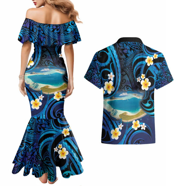 French Polynesia Tetiaroa Atoll Couples Matching Mermaid Dress and ...
