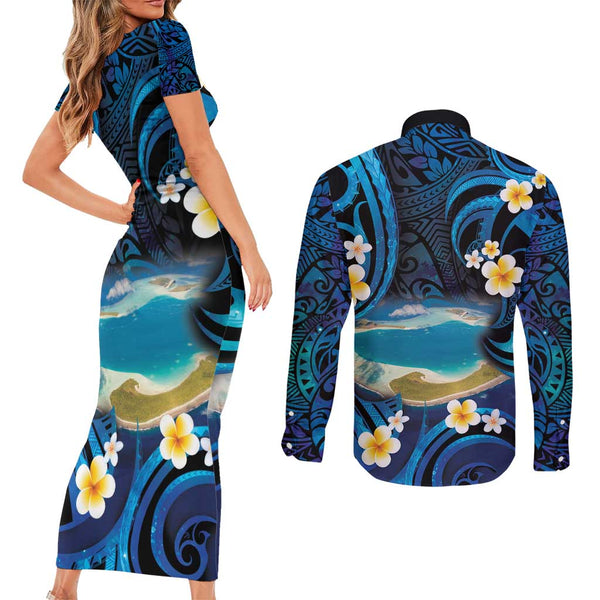 French Polynesia Tetiaroa Atoll Couples Matching Short Sleeve Bodycon ...