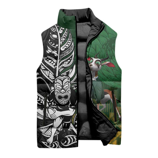 New Zealand and South Africa Rugby Custom Sleeveless Puffer Jacket ...
