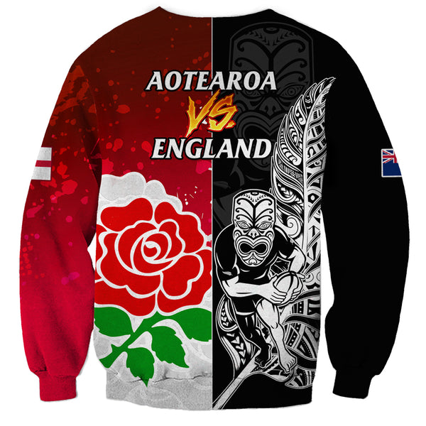 New Zealand And England Rugby Sweatshirt 2023 World Cup All Black ...