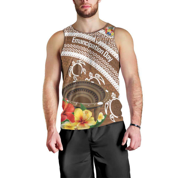 Kingdom Of Tonga Emancipation Day Men Tank Top Tongan Ngatu With Kumete ...