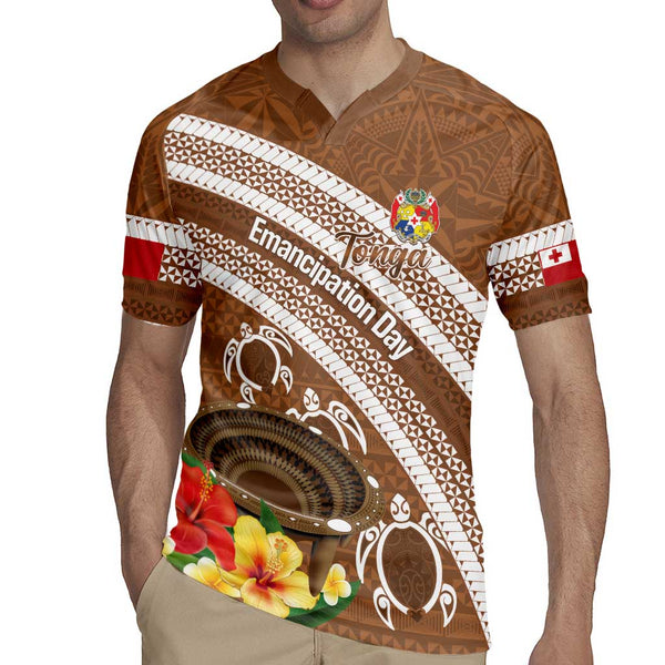 Kingdom Of Tonga Emancipation Day Rugby Jersey Tongan Ngatu With Kumete ...