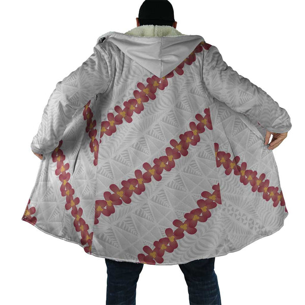 White Sunday Tonga Fakame Cloak Tongan Ngatu Heilala Lei LT14