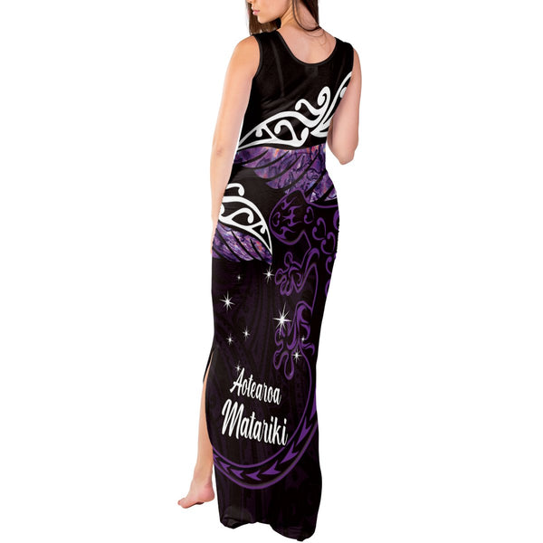 New Zealand Matariki Tank Maxi Dress Maori New Year Silver Fern And ...