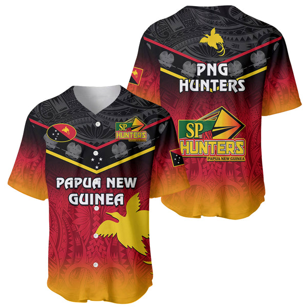 Papua New Guinea Rugby Baseball Jersey PNG Hunters Polynesian Black LT14