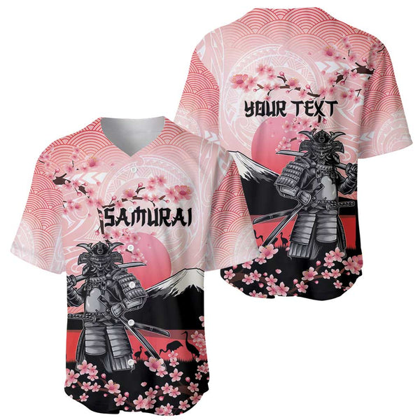 Personalised Japan Samurai Warrior Baseball Jersey Japanese Cherry ...