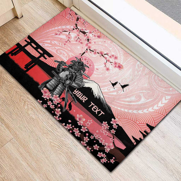Personalised Japan Samurai Warrior Rubber Doormat Japanese Cherry ...