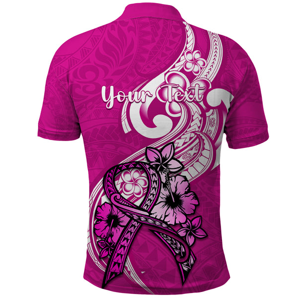 Personalised Polynesia Breast Cancer Awareness Polo Shirt Think Pink ...