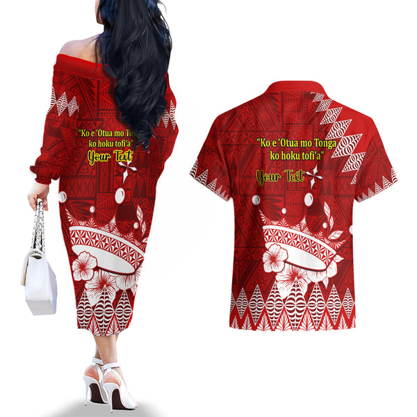 Personalised Tonga King Tupou I Day Couples Matching Off The Shoulder ...