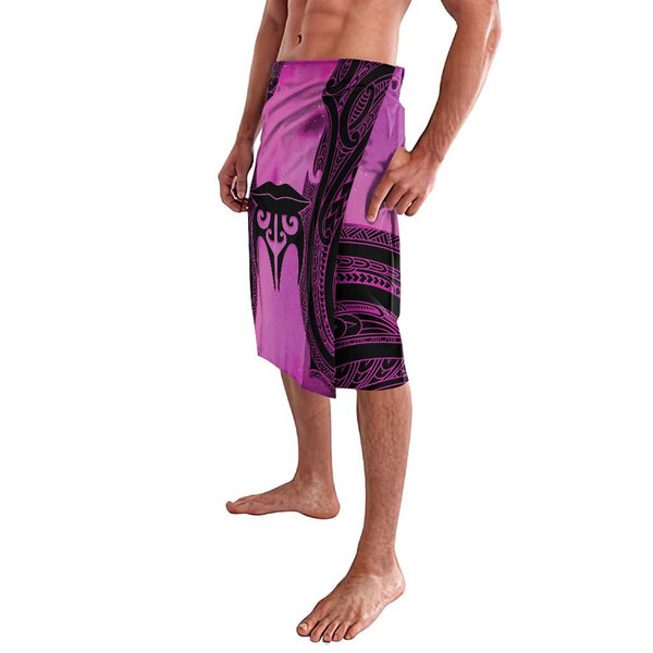 Personalised Moko Kauae New Zealand Lavalava Maori Chin Tattoo Pink LT14