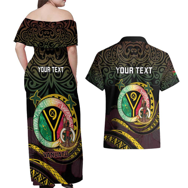 Personalised Vanuatu Couples Matching Off Shoulder Maxi Dress and ...