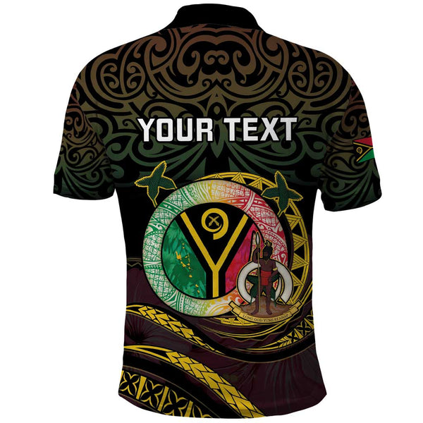 Personalised Vanuatu Polo Shirt Yumi 45th Hapi Independens Dei - Black ...