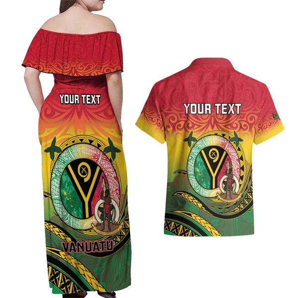 Personalised Vanuatu Couples Matching Off Shoulder Maxi Dress and ...
