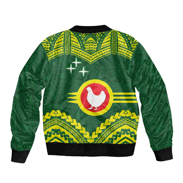 Manu'a Flag Day Bomber Jacket Polynesian Pattern National Color Proud LT14